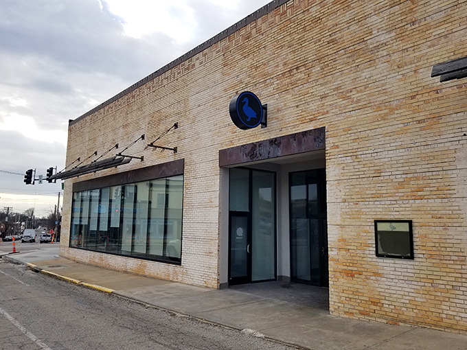 The Blue Duck's modern, minimalist exterior gives just a subtle hint of the culinary creativity happening within these brick walls.