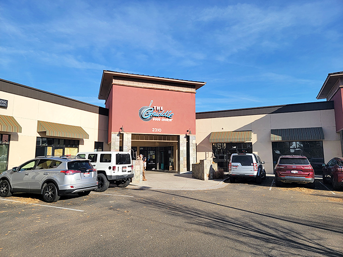 The Griddle's modern plaza setting hides its old-school breakfast soul. Don't let the contemporary exterior fool you&mdash;tradition rules the kitchen inside.
