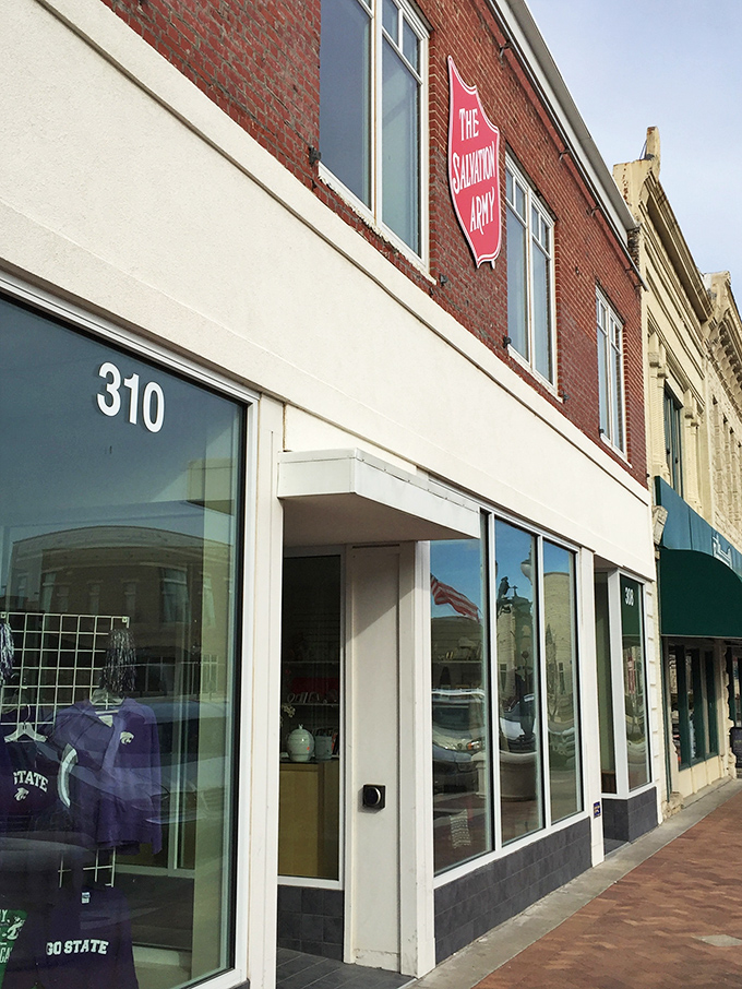 The Salvation Army's iconic shield welcomes treasure hunters to a brick-front wonderland of possibilities on Manhattan's charming main street.
