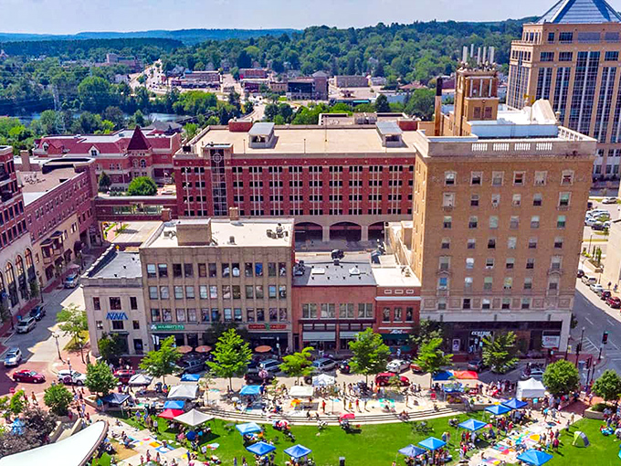 Wausau's downtown square buzzes with activity during market days &ndash; proving that community spirit is alive and well in central Wisconsin.