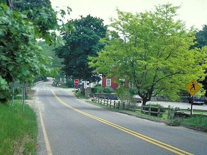 Morning light in Woodstock reveals small-town commerce at its most charming&mdash;no big box stores needed here!