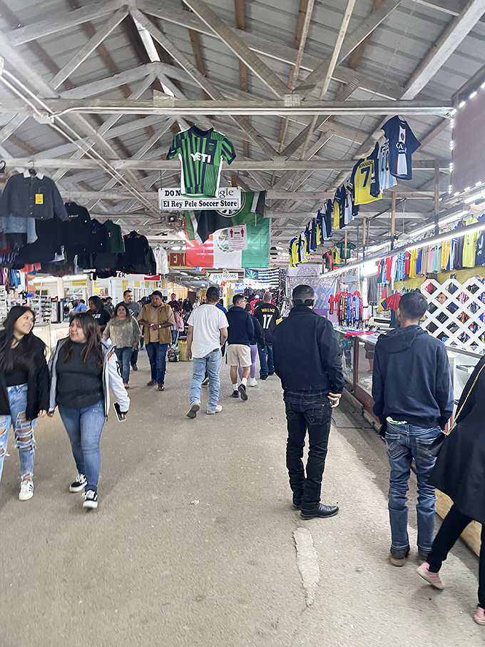 The United Nations of flea markets! This bustling bazaar brings together shoppers from all walks of life united by the universal language of bargain hunting.