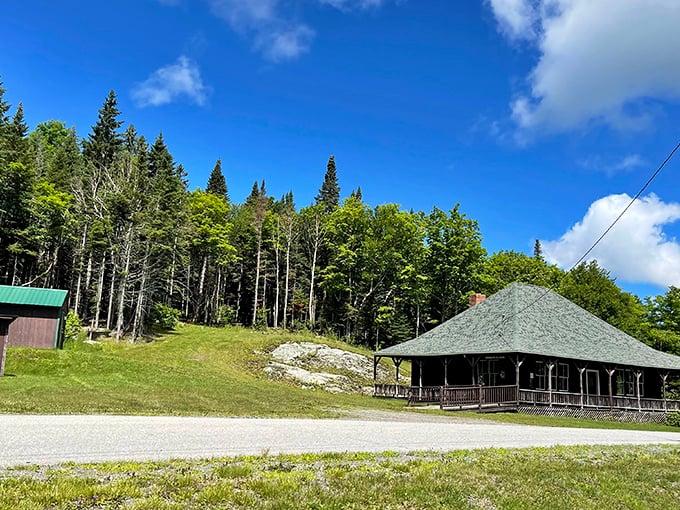 The rustic lodge at Coleman Park looks like it belongs in a Norman Rockwell painting of the perfect summer day.