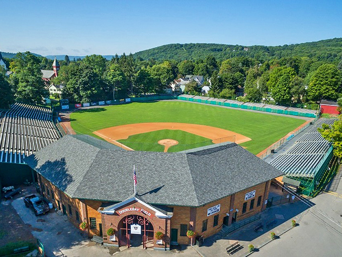 Baseball heritage meets small-town affordability in Cooperstown's perfectly maintained historic ballpark.