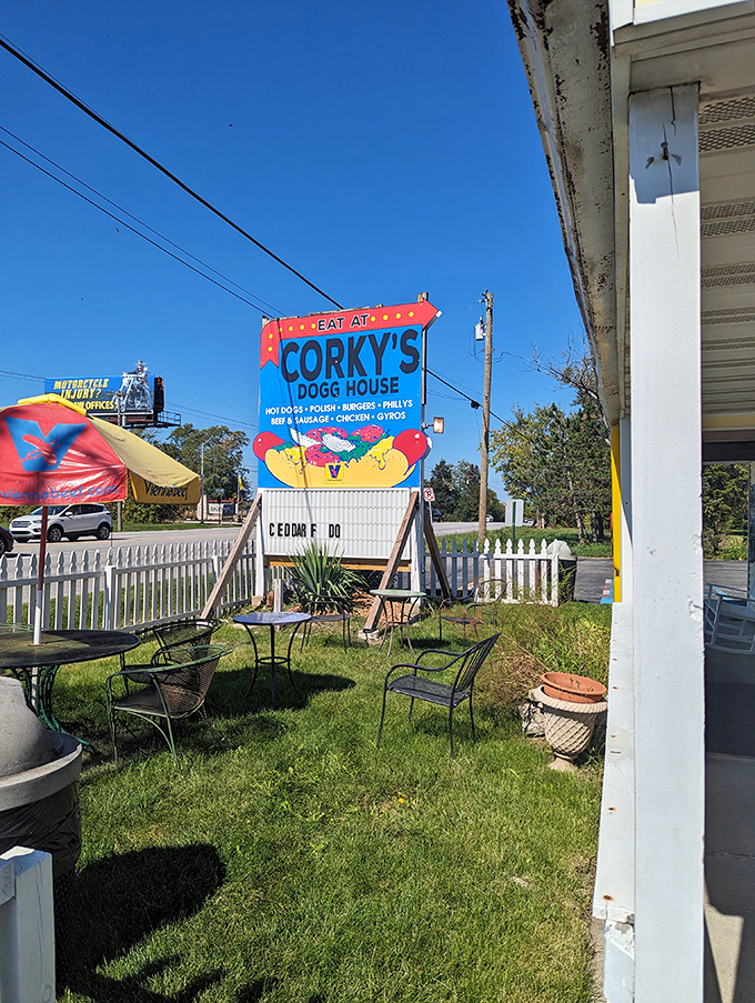 That picket fence at Corky's isn't just cute&mdash;it's containing an explosion of hot dog happiness that's been delighting locals for decades.