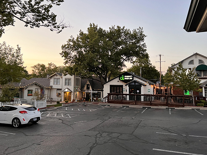 Evening at Dempsey's feels like discovering your new favorite neighborhood spot. That welcoming exterior promises burger adventures within.