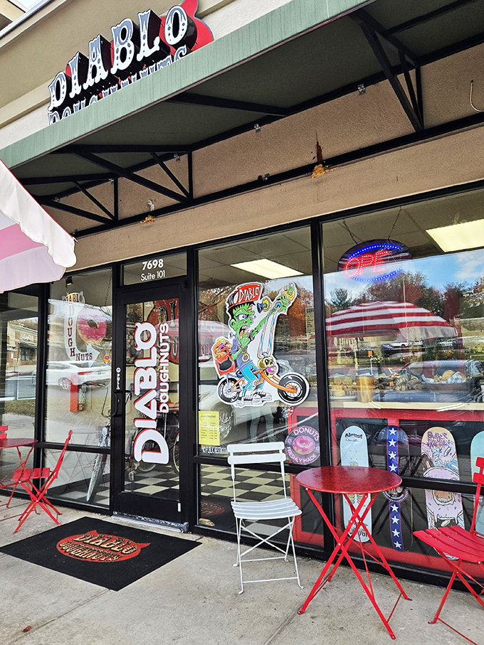 The devil is in the delicious details at this edgy donut destination, where creative flavors meet traditional techniques behind those devilish windows.