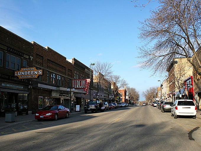 Brick buildings with character line Fergus Falls' affordable main street. Your retirement dollars stretch further beneath those beautiful awnings!