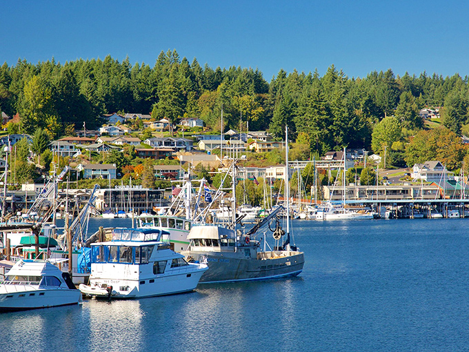 Gig Harbor's waterfront homes nestle between emerald forests and blue waters, creating a postcard-perfect retirement setting.