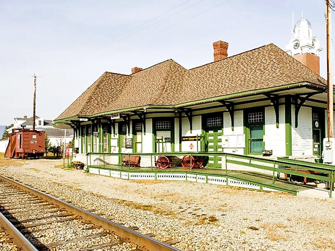 The historic train station in Gorham stands as a reminder of when the railroad brought the world to this mountain town.