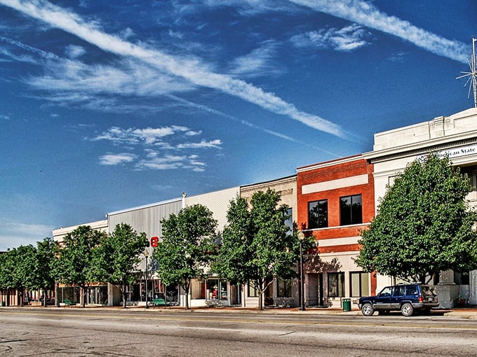 The Kansas sun illuminates Great Bend's welcoming downtown, where local businesses understand the value of keeping prices reasonable.