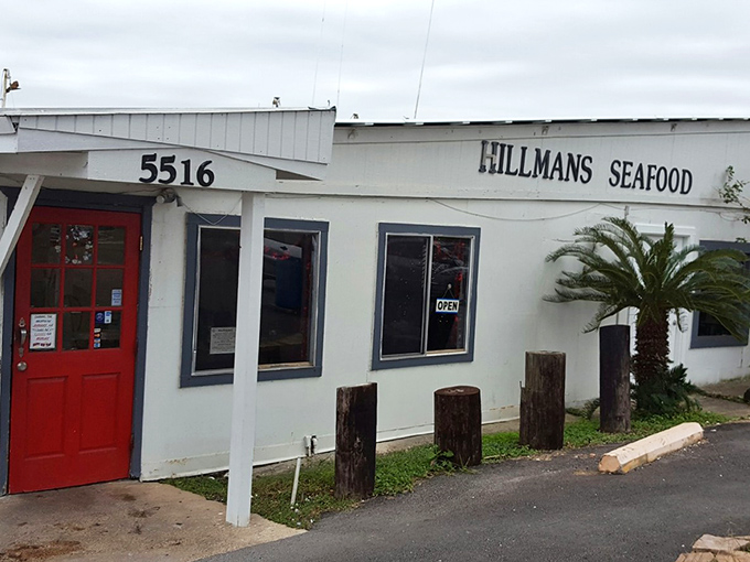 The simple red door at Hillman's might as well be a portal to seafood nirvana &ndash; where Gulf treasures await inside.