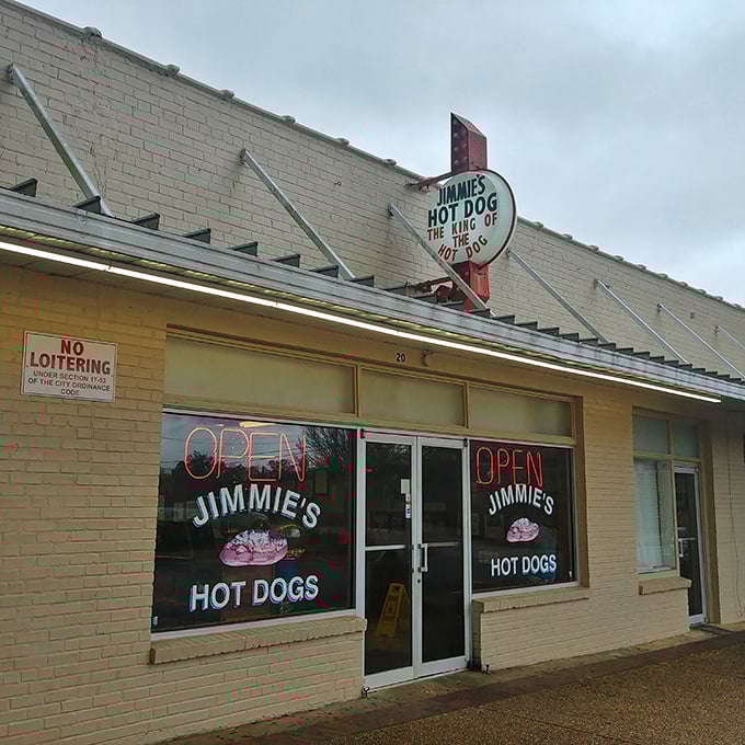 "The King of Hot Dogs" declares the vintage sign, and after one bite of Jimmie's unique steamed creation, you'll happily pledge your loyalty to this throne.