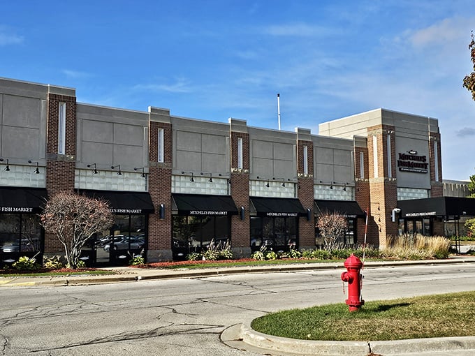 Mitchell's Fish Market: Modern architecture meets classic seafood. Those ornamental grasses aren't just pretty&mdash;they're whispering, "come inside for something delicious!"