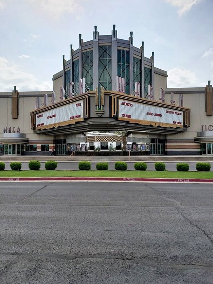 This modern theater in Moore represents affordable entertainment in a town where your retirement dollars perform better than the actors on screen.