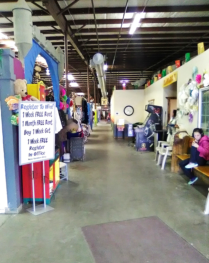 Inside these humble walls, a kaleidoscope of colorful vendor stalls transforms shopping into exploration.