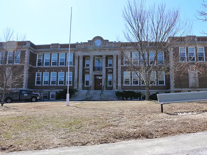 The imposing school building in Provincetown has watched generations of children grow up in this artistic haven.