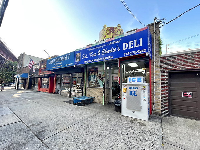 Wedged between a laundromat and everyday storefronts, this sandwich kingdom rules Astoria with bread-and-meat magic.