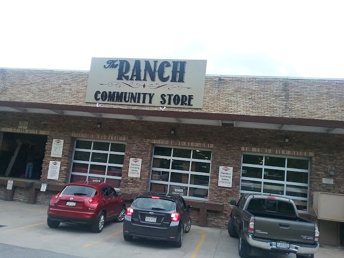 The Ranch Community Store: "Where vehicles and values align! The Ranch's parking lot is often as full as its shelves."
