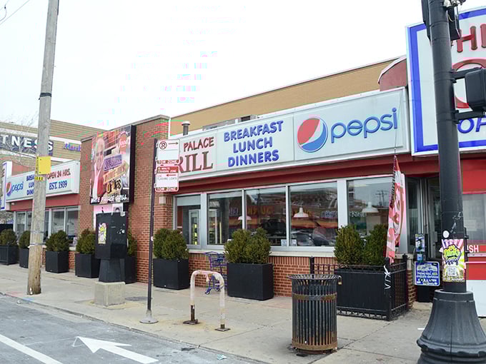 The classic storefront of White Palace Grill has witnessed decades of Chicago stories. If these booths could talk!
