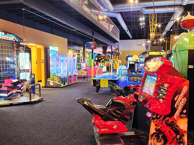 Flashing lights and electronic melodies &ndash; the arcade's siren song that somehow makes quarters disappear faster than magic.