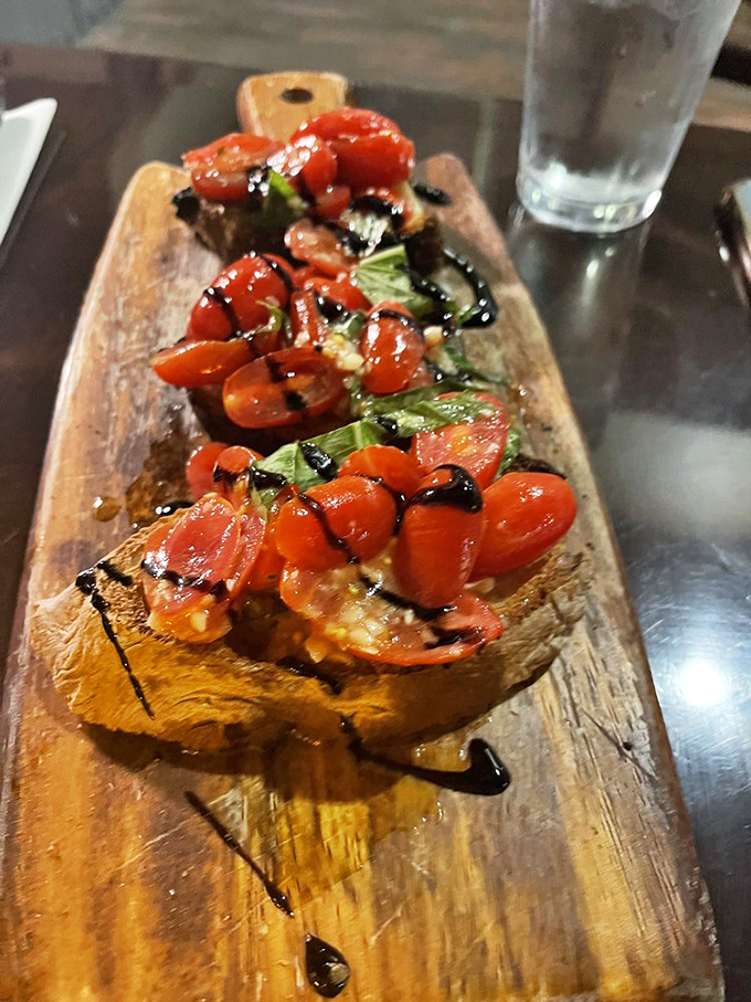 Bruschetta so fresh and vibrant, it's practically a garden party on toast. The balsamic drizzle is just showing off at this point.