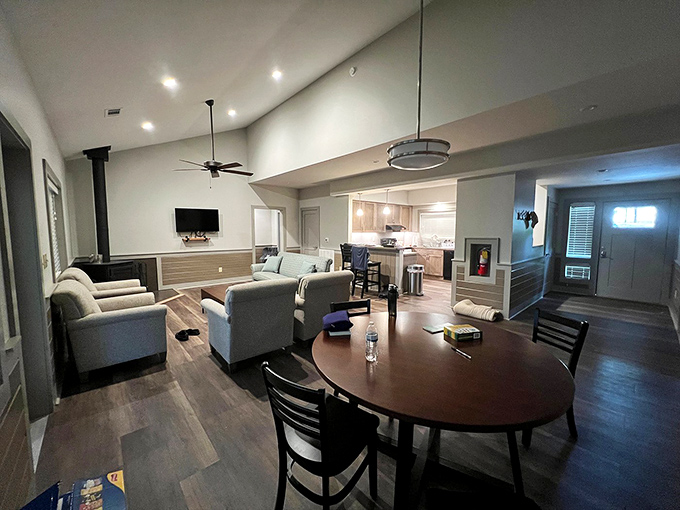 Interior elegance meets wilderness retreat in these cottages—proof that "camping" doesn't have to mean sleeping on a rock that finds your kidney.