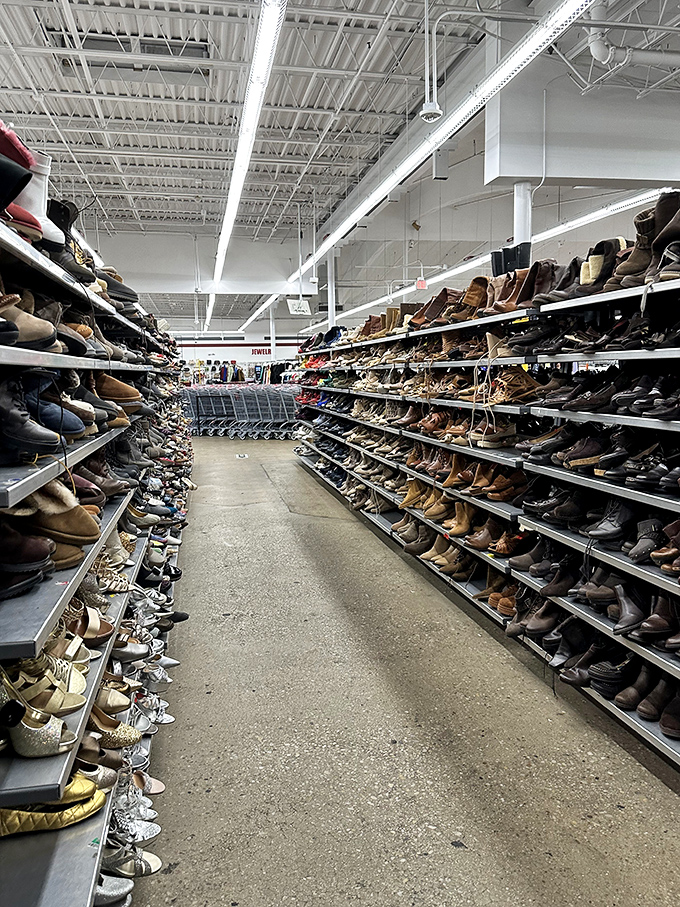 The shoe selection stretches to the horizon&mdash;a footwear promised land where patient hunters are rewarded with designer gems among everyday options.
