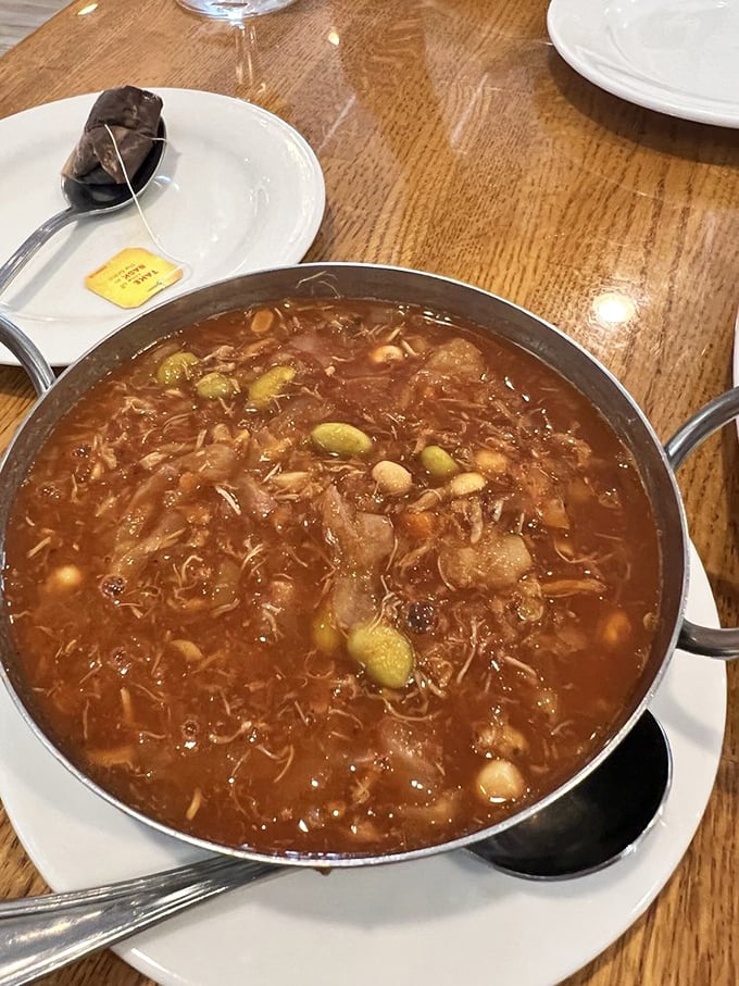 Not all heroes wear capes—some come in soup bowls. This hearty Chesapeake crab soup is Delaware's liquid answer to a warm hug.