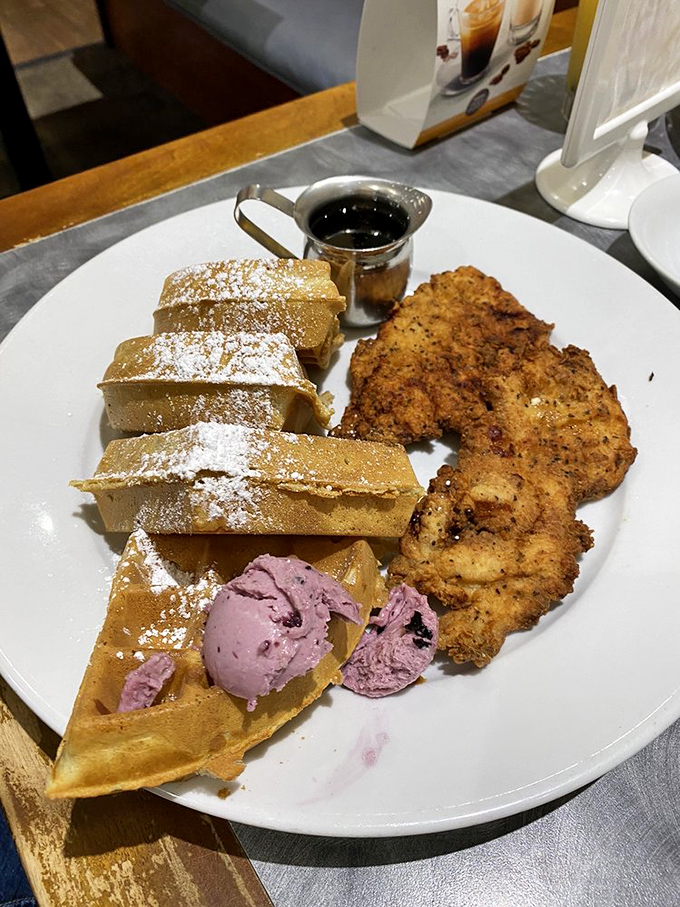 Chicken and waffles: the breakfast combo that proves opposites don't just attract &ndash; they create culinary magic when they meet.