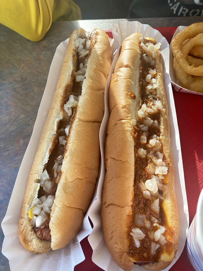 
The chili dog at Joe's is less a menu item and more a commitment&mdash;a glorious, messy commitment that will test the structural integrity of any napkin.