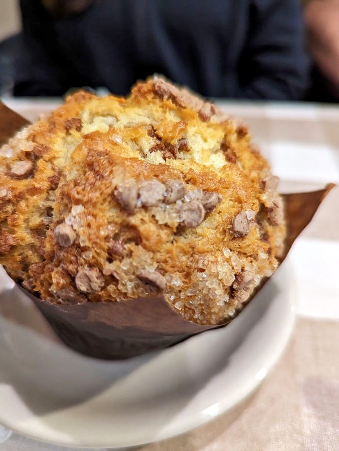 Not all heroes wear capes; some come in muffin form. This cinnamon crunch masterpiece is what breakfast pastries aspire to be.