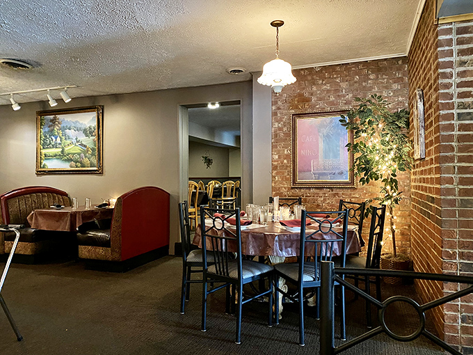 The dining area strikes that perfect balance between "nice enough for an anniversary" and "comfortable enough for Tuesday night dinner with the kids."