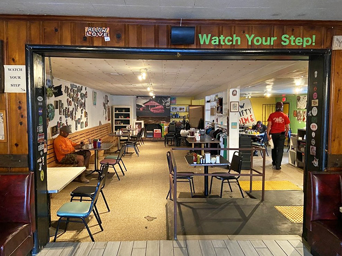 Through this doorway lies a world where calories don't count and breakfast dreams come true. Mind that step&mdash;it's the threshold to flavor country.