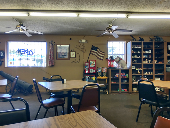 The dining area has all the pretension of your favorite uncle's basement&mdash;none&mdash;but twice the charm and infinitely better food.