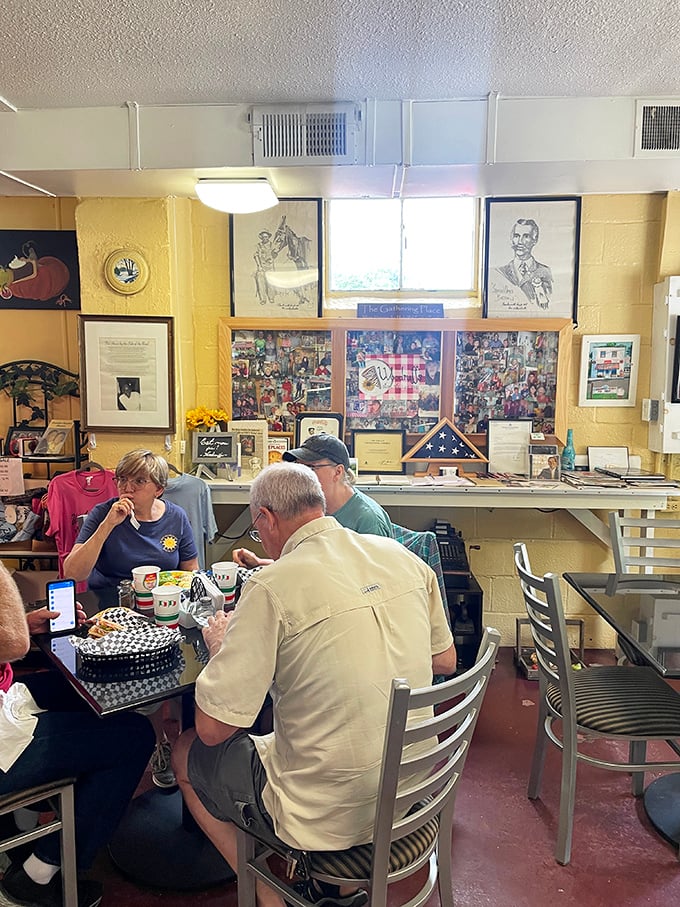 The walls tell stories through photos and memorabilia, creating a living museum where pie is both the history and the main attraction.