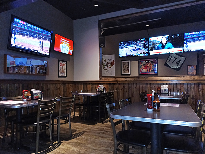 Where game day memories are made and diets go to die. The TVs ensure you never miss a play while attacking those wings.