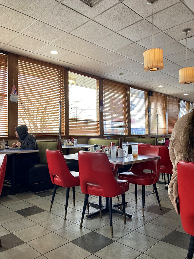 Red chairs and wooden booths&mdash;the classic diner uniform. Where strangers become neighbors and calories don't count before 11 AM.