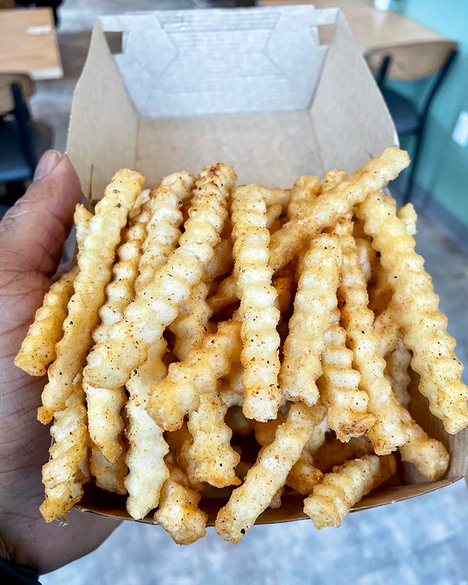 Duck fat fries that make regular fries seem like they're not even trying. Crispy, golden, and worth every single calorie.