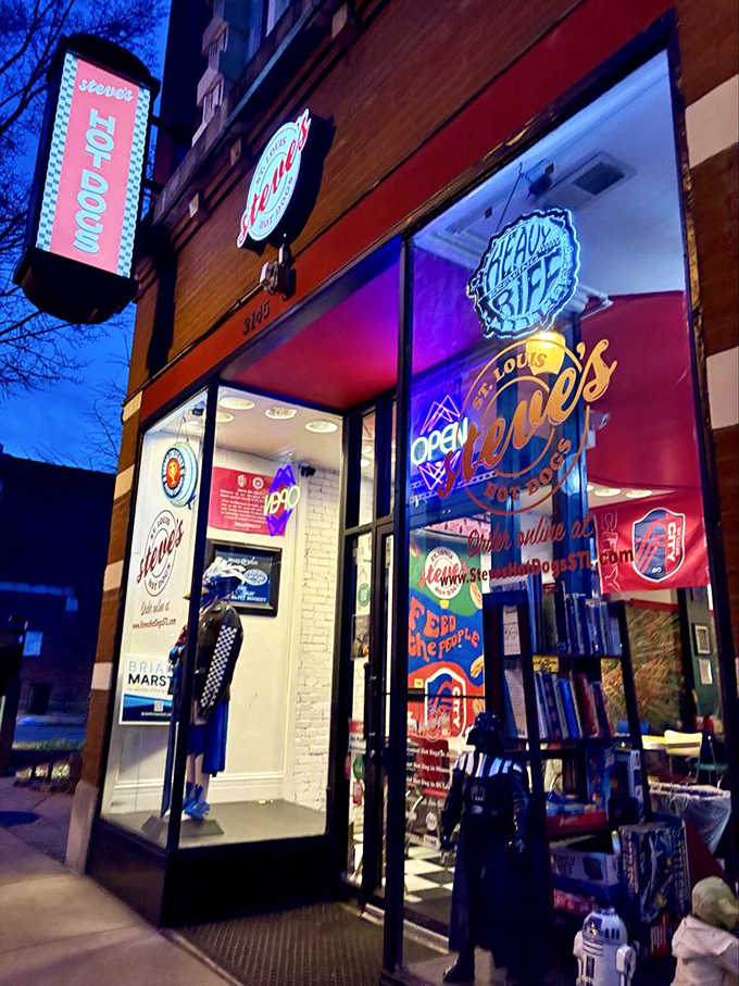 As evening falls, the neon glow beckons like a lighthouse for the hungry. Some might call it a sign&mdash;I call it salvation.