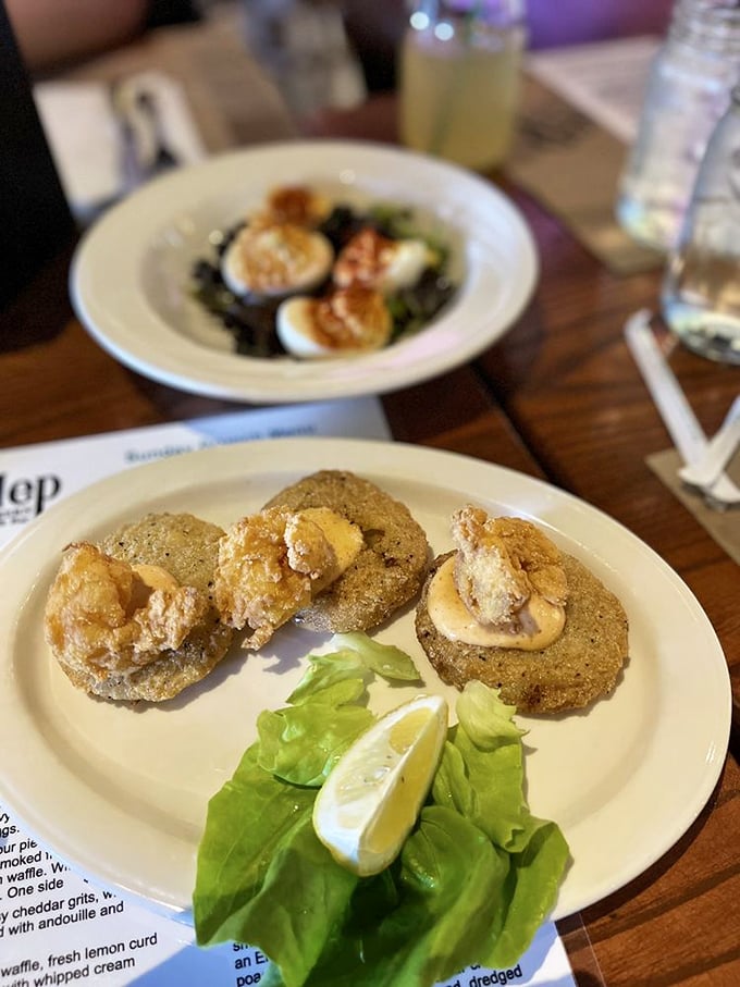 Crispy on the outside, tender within &ndash; these Fried Green Tomatoes with remoulade might make you temporarily forget your Northern roots.