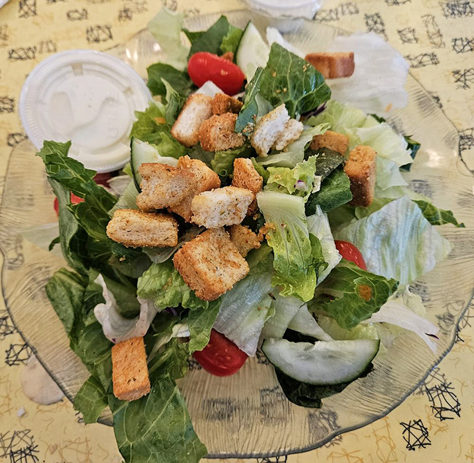 A garden salad that actually resembles a garden&mdash;fresh, colorful, and making you feel slightly virtuous before you order that slice of pie.