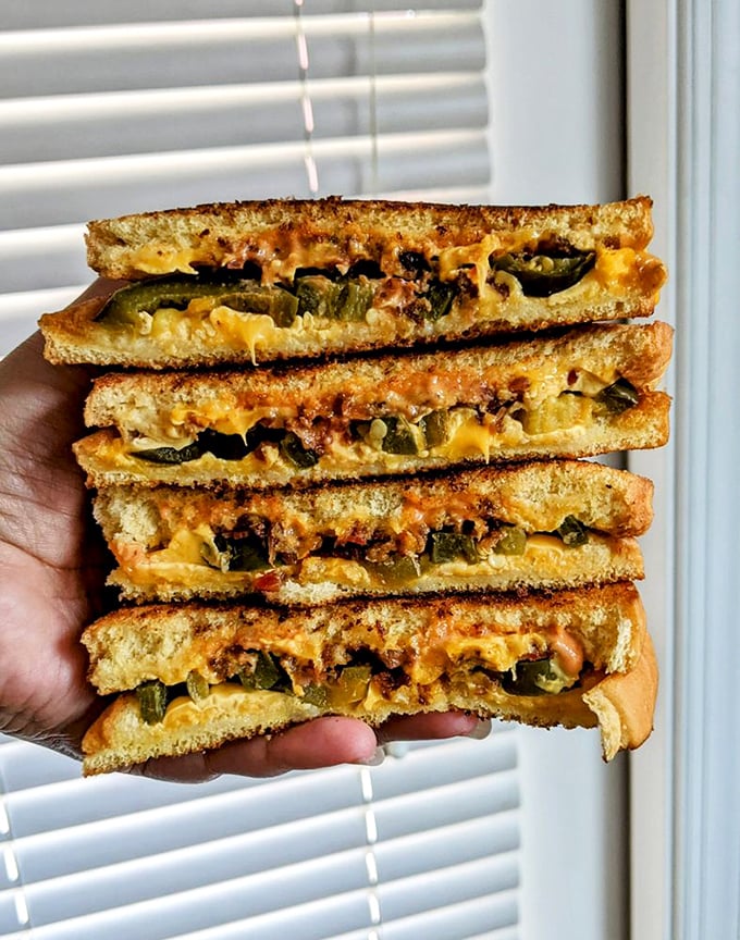 Someone took the childhood classic and gave it a glow-up. This grilled cheese with jalape&ntilde;os is what happens when nostalgia gets an upgrade.