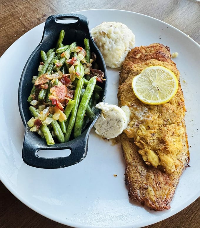 This golden-crusted grouper with vibrant green beans isn't just dinner&mdash;it's edible sunshine that makes you forget you're hundreds of miles from any ocean.