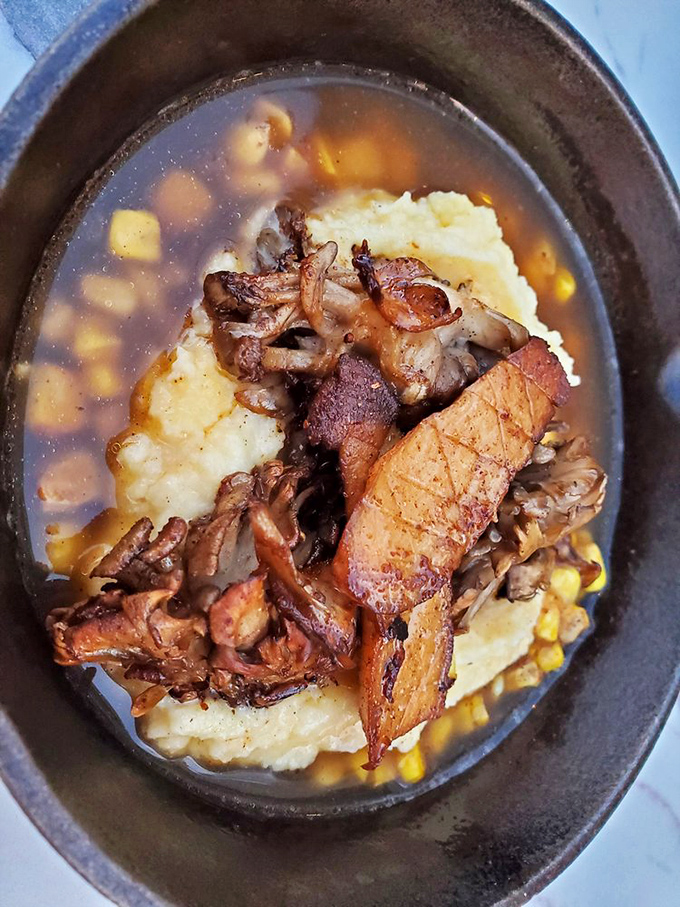 Mushroom polenta so creamy and rich, it's the comfort food you never knew you needed until this very moment.