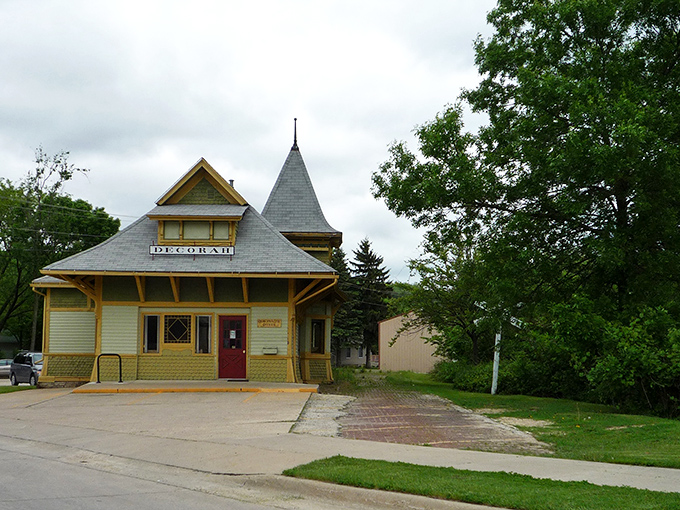 The historic Milwaukee Road Depot looks like it's waiting for a time-traveling train to pull in. That turret isn't just architecture&mdash;it's whimsy in wood form.