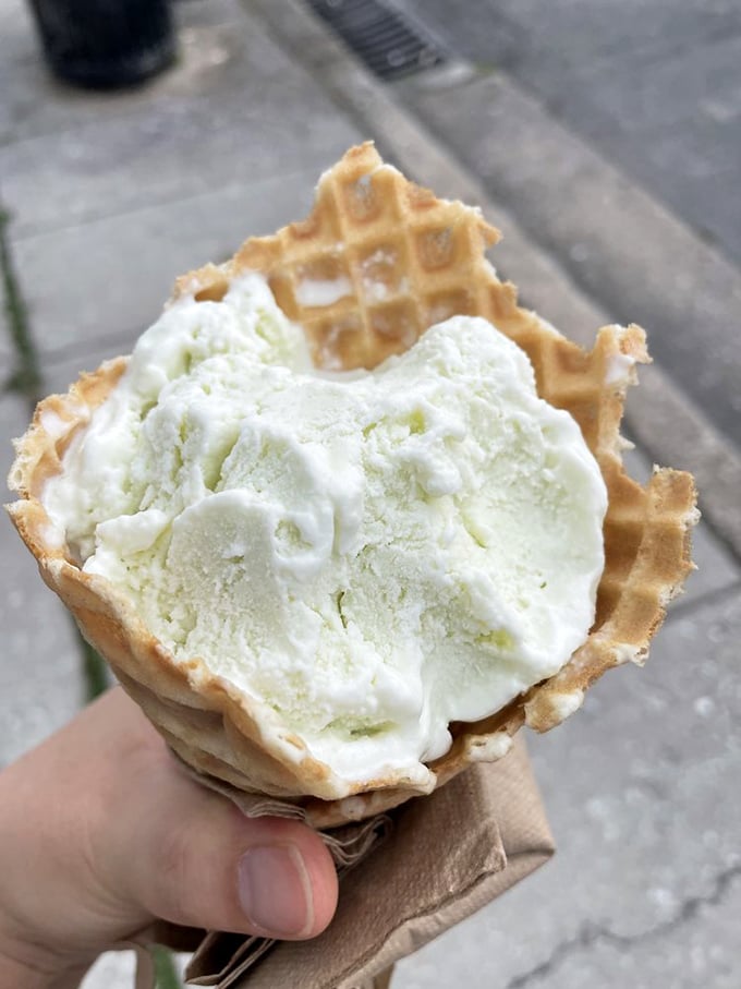 Honeydew Jasmine Cucumber? Only at The Charmery would this botanical garden in a cone make perfect, refreshing sense.