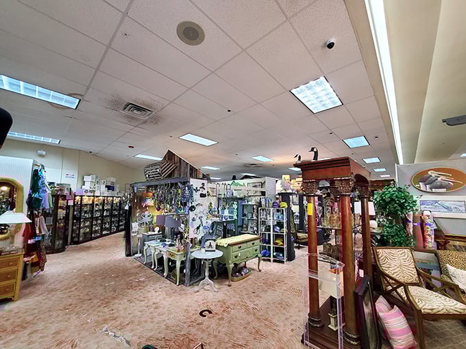 Wide aisles that seem to stretch into infinity. The pink terrazzo floors have guided thousands of treasure hunters on their quests for vintage gold.