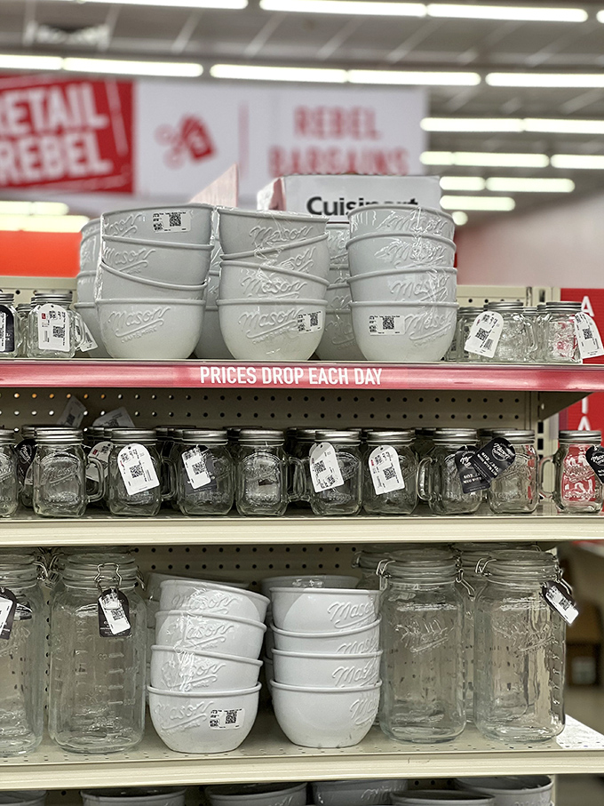 Mason jar collectors, rejoice! Farmhouse kitchen dreams come true with these branded beauties priced so low you'll want to buy in bulk.