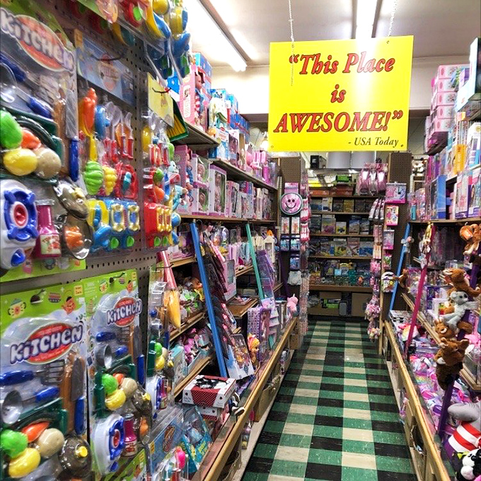 Kitchen toys or actual kitchen tools? At Dick's 5 & 10, the line blurs delightfully. One aisle for practical needs, another for whimsical wants.